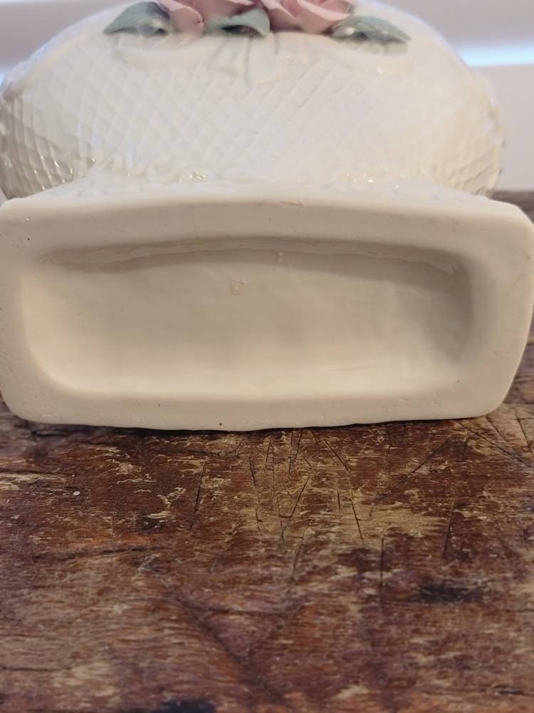 Pottery Heart Vase With Pink Roses - Etsy