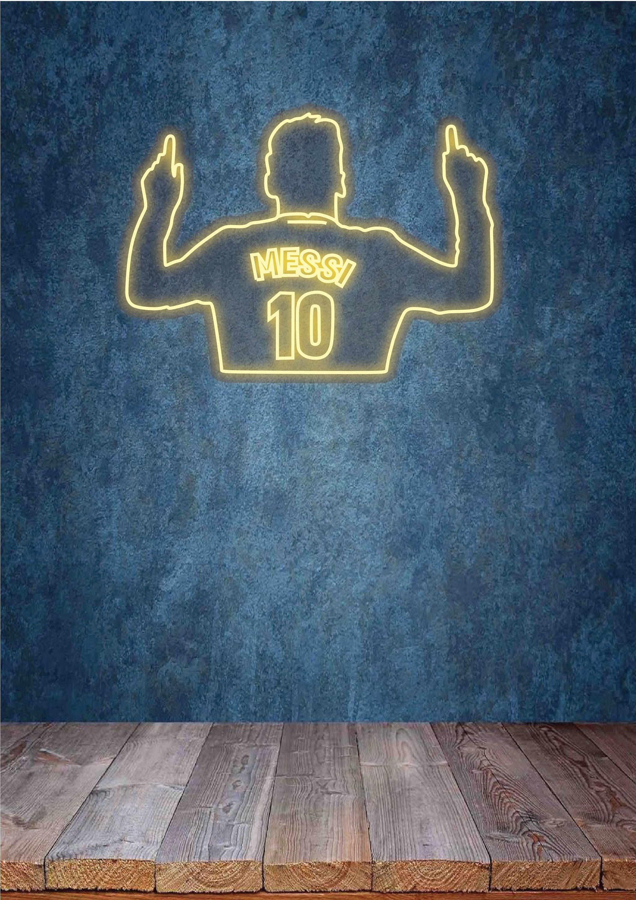 Lionel Messi Led Neon Sign Led Neon Sign Messi Football | Etsy