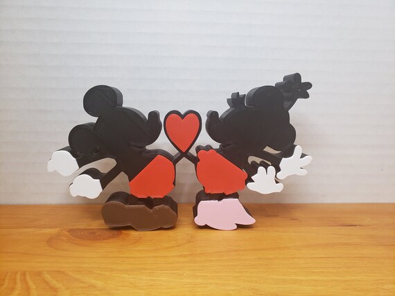Mickey & Minnie Tail Heart Valentine Decoration Mickey Heart | Etsy