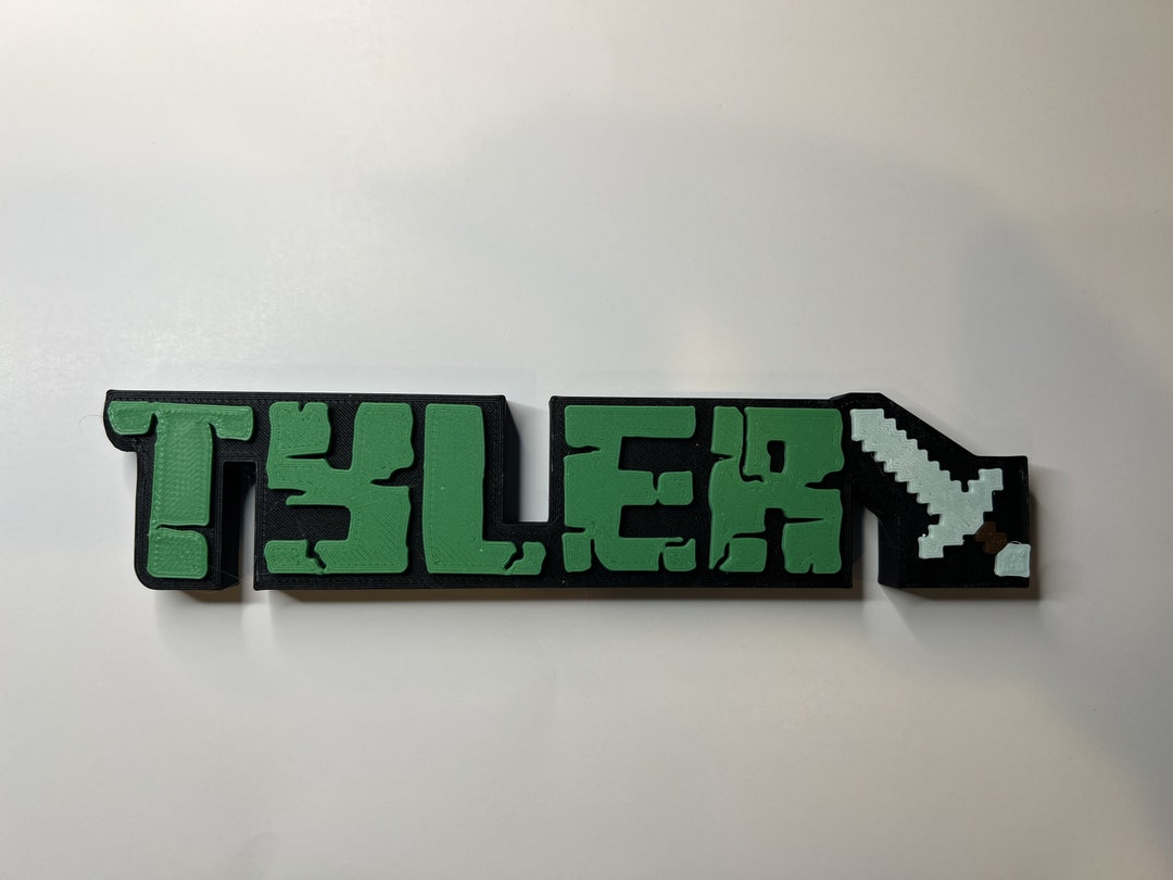 Custom Minecraft Name Plate, Minecraft Name Plate, Personalized Desk ...