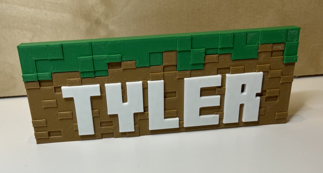 Custom Minecraft Name Plate, Minecraft Name Plate, Personalized Desk ...