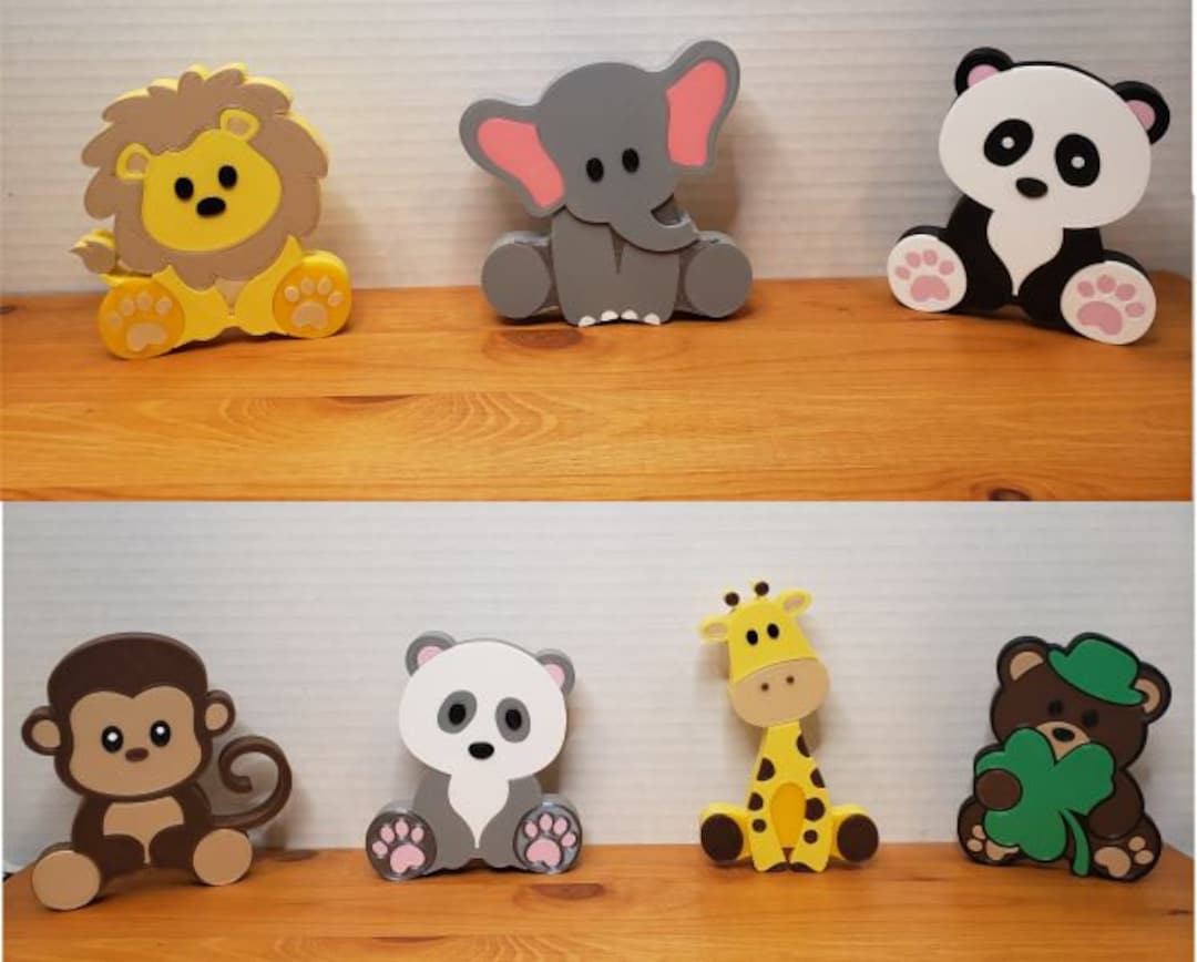 Animal Shelf Sitter; Child Decoration; Nursery Decoration; Animal Theme ...