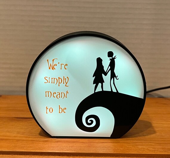 Nightmare Before Christmas Light Box Jack & Sally Simply - Etsy