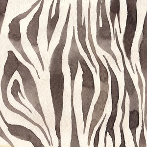 Watercolor Abstract Zebra Print Removable Mural Wallpaper - Modern Peel ...