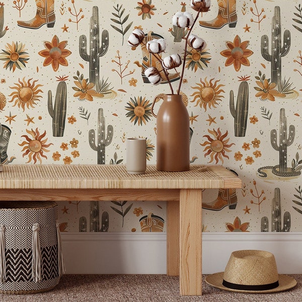 Western Self Adhesive Wallpaper - Etsy