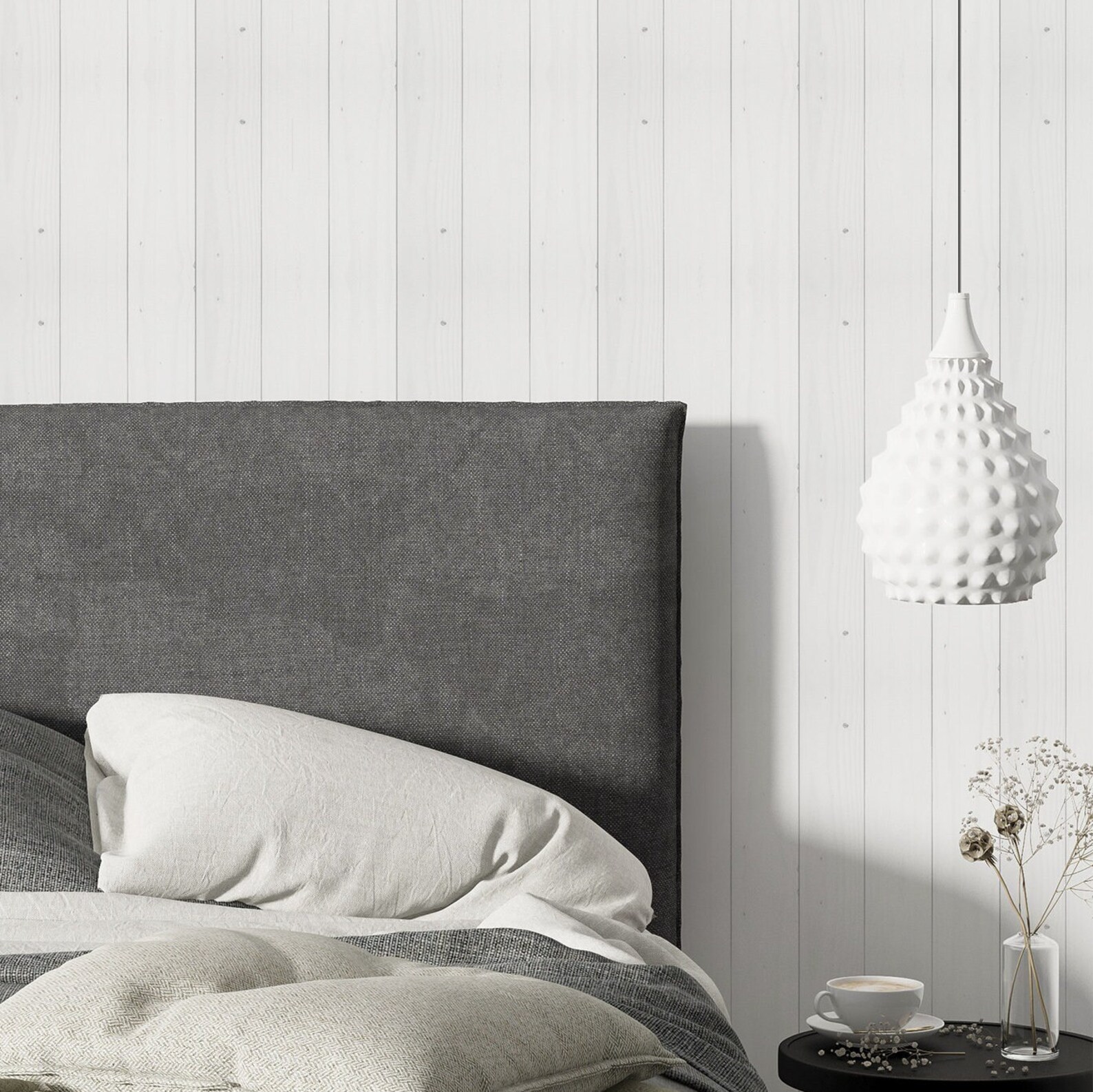 Realistic Neutral Shiplap Self Adhesive Wallpaper - 3D Wooden Shiplap ...
