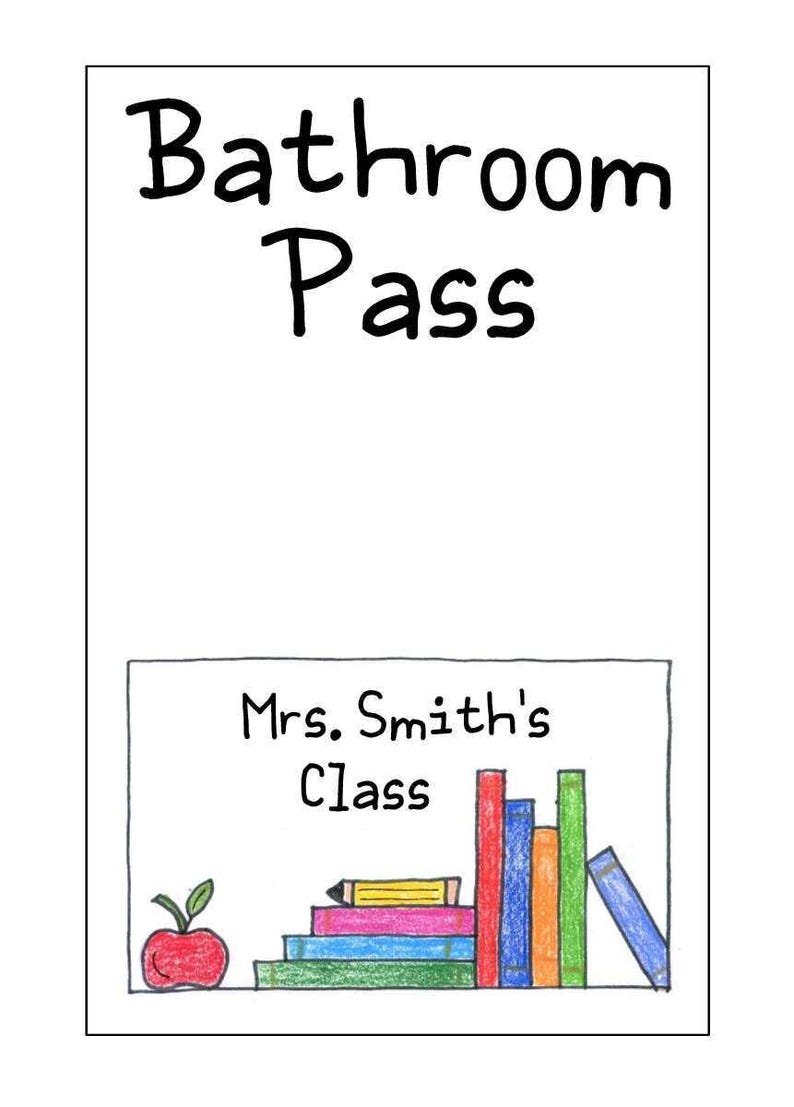 Laminated Teacher Classroom Passes 8 Passes With Lanyard 2 Bathroom ...