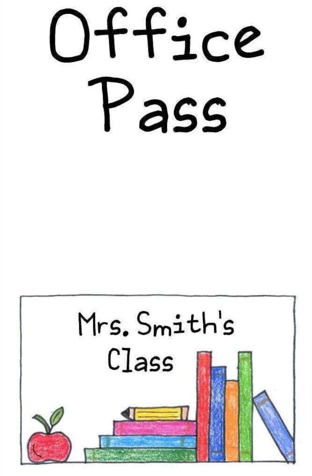 Laminated Teacher Classroom Passes 8 Passes With Lanyard 2 Bathroom ...