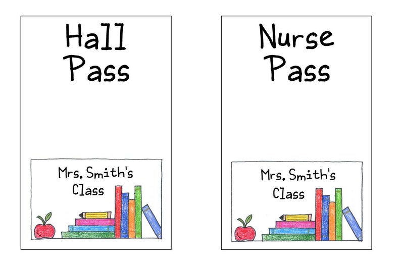 Teacher Classroom Passes | Laminated | Includes Lanyard - Etsy