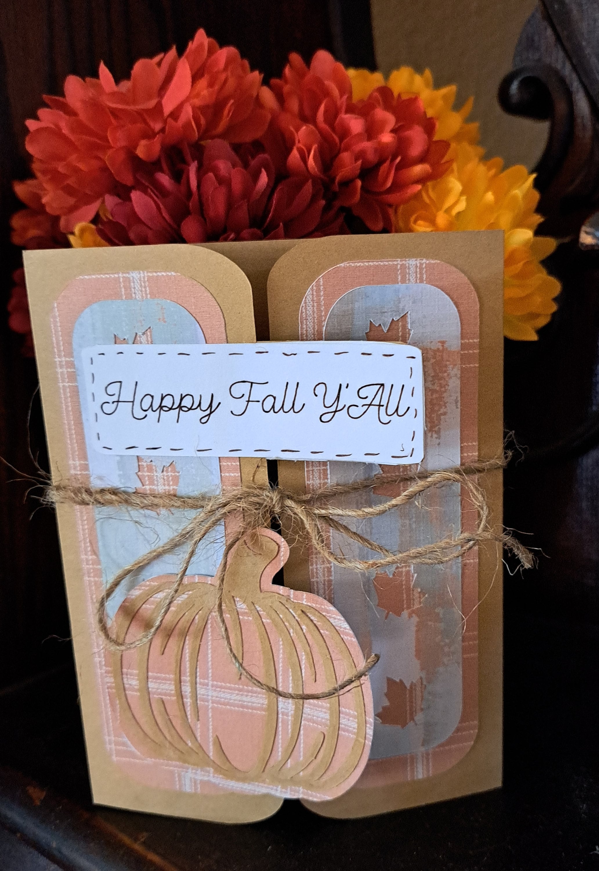 Happy Fall Y'all | Fall Themed Greeting Card | Hand Made to Order | 4 ...