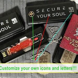 Customized Cyberpunk Relic Chip USB Drive and Johnny Dog Tag 2077 Prop ...