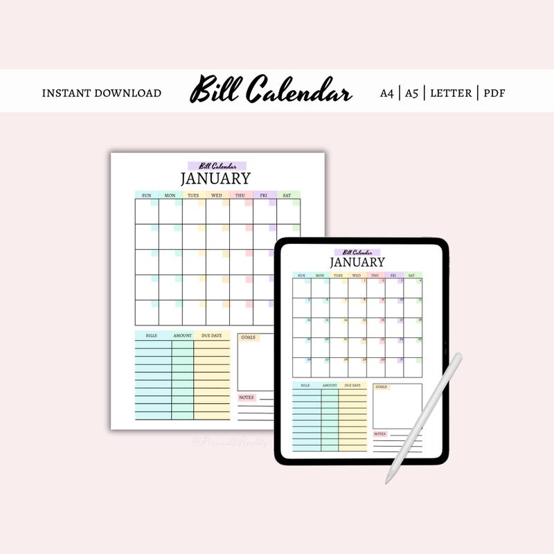 Duties Calendar - Etsy
