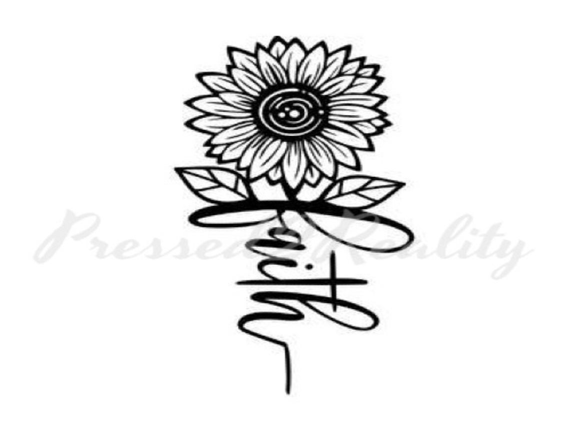Faith Sunflower SVG PNG JPG Christian Sunflower Svg Png Jpg - Etsy
