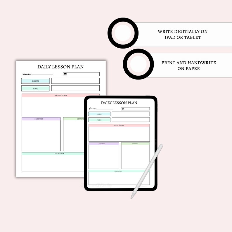 Printable Teacher Planner Bundle: Monthly, Weekly & Daily Lesson ...