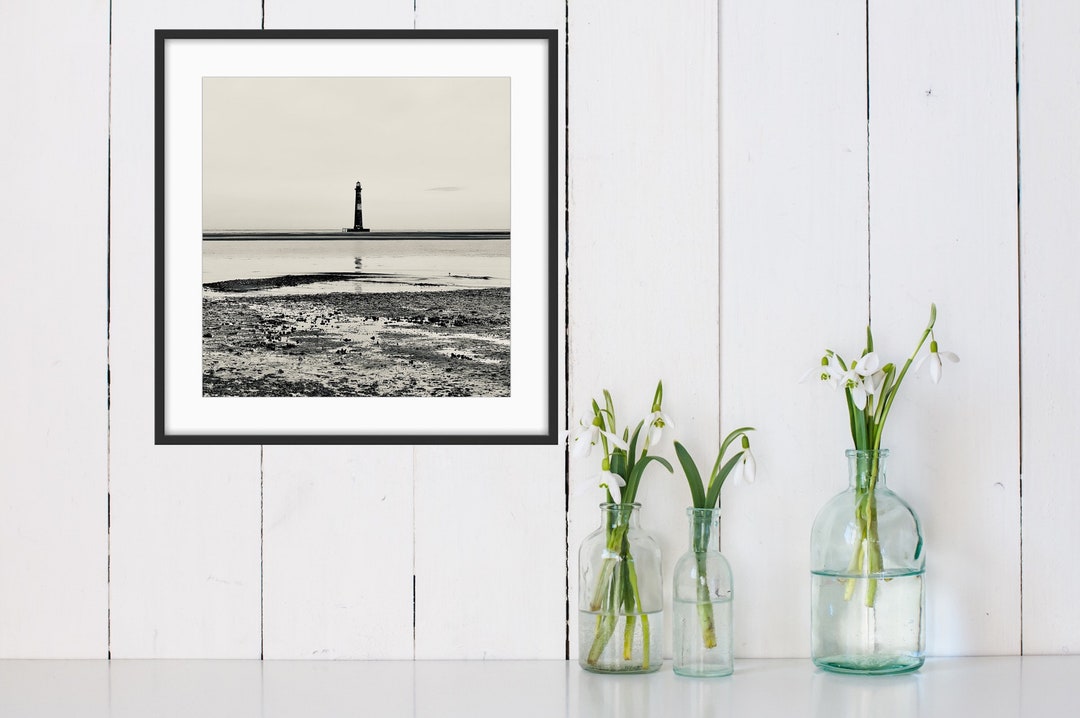 Folly Beach Lighthouse, Beach Photography, Lighthouse, Black and White ...