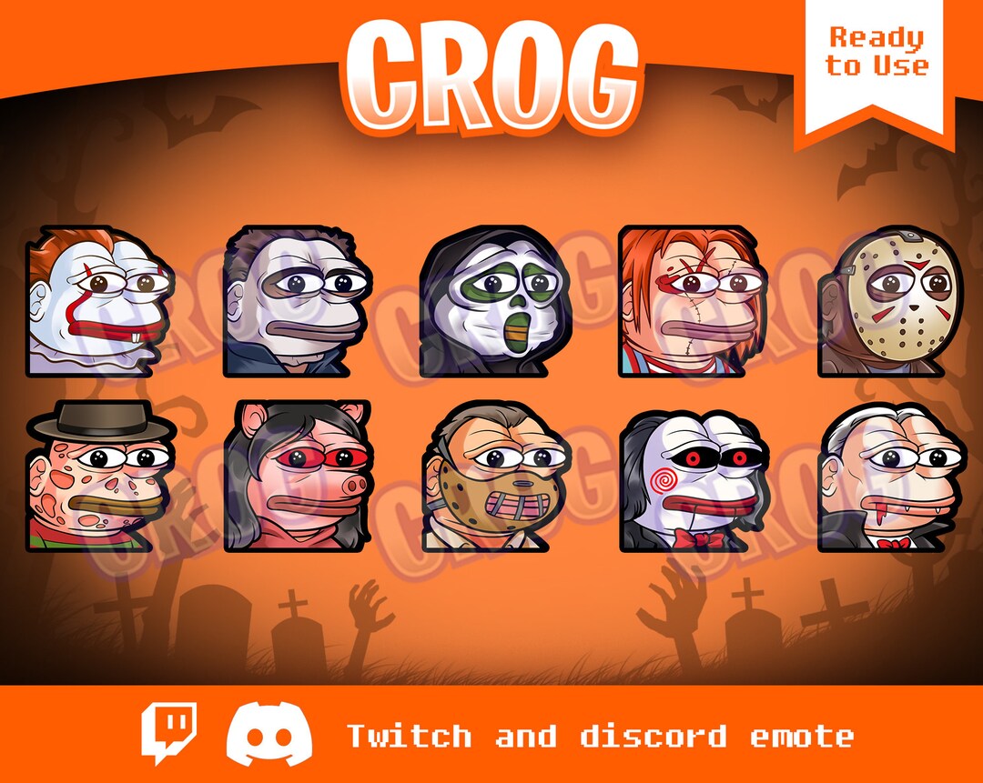 Twitch Emote | 10x Cute Horror Twitch Emotes Package | Jason Emote ...