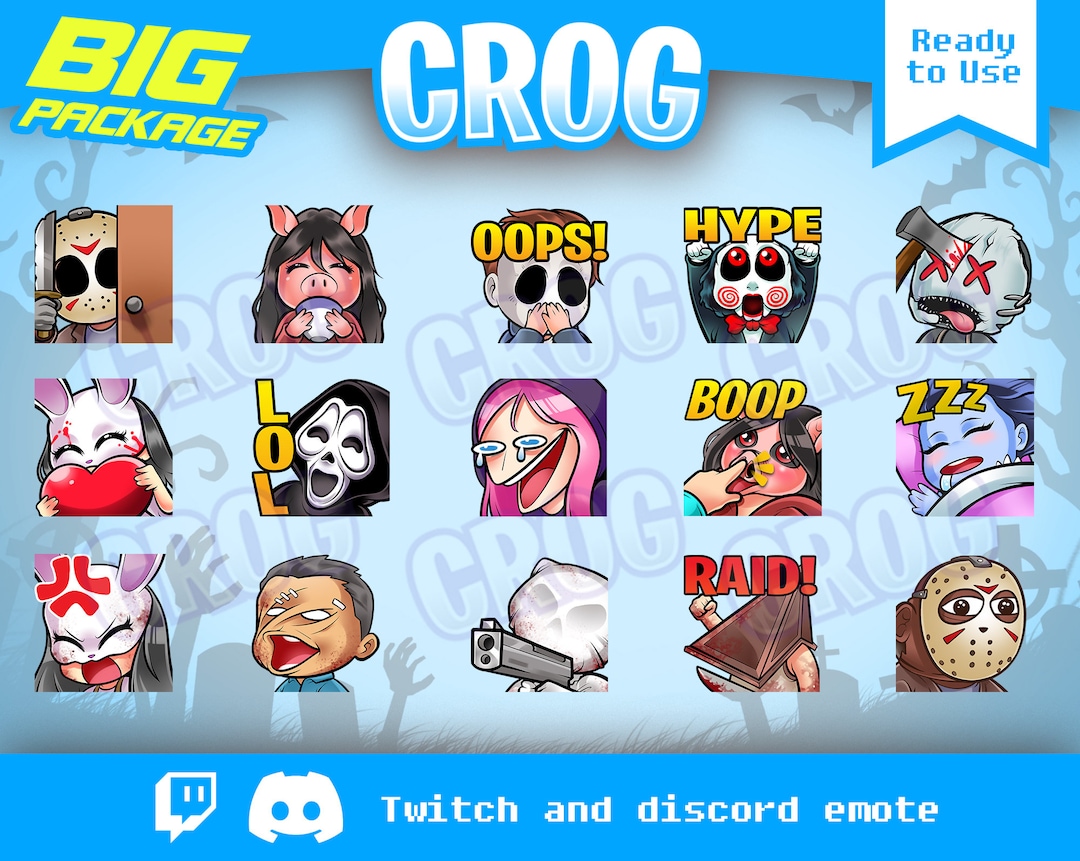 Twitch Emote | BIG PACKAGE Cute Horror Emote | DBD Emote - Etsy