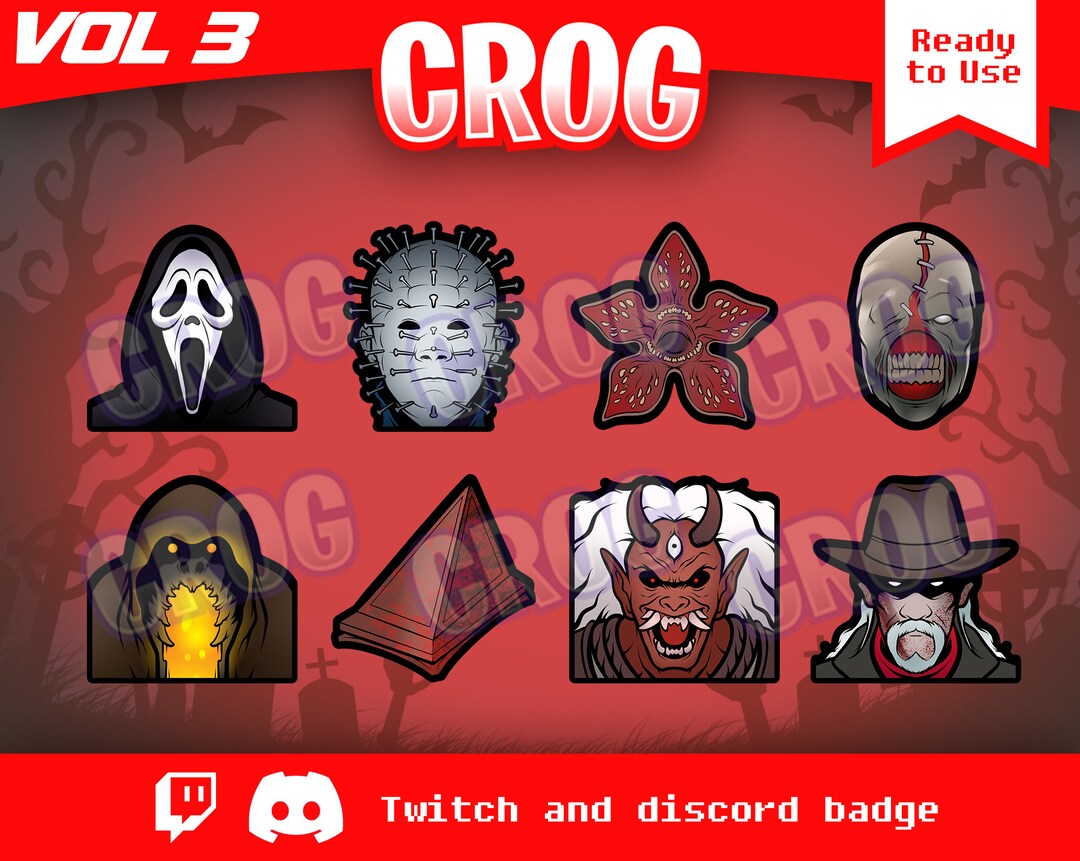 Sub Badge | VOL 3 | 8x Cute Horror Dead by Daylight Sub Badge Package ...
