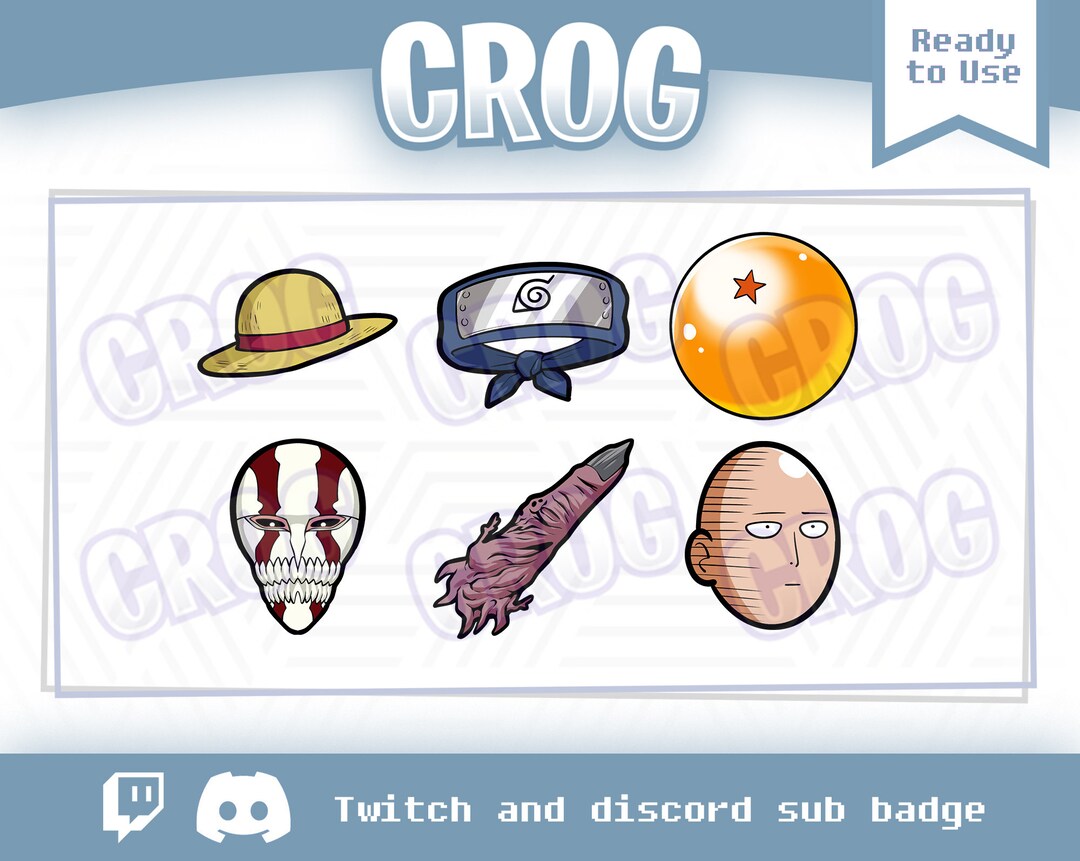 Sub Badge | 6x Cute Anime Manga Sub Badge Package - Etsy