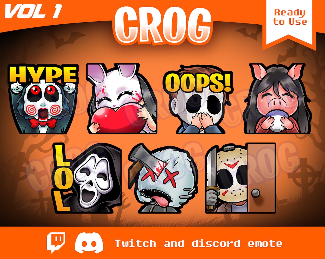 Twitch Emote | 7x Cute Horror Dead by Daylight Emotes Package | Jason ...