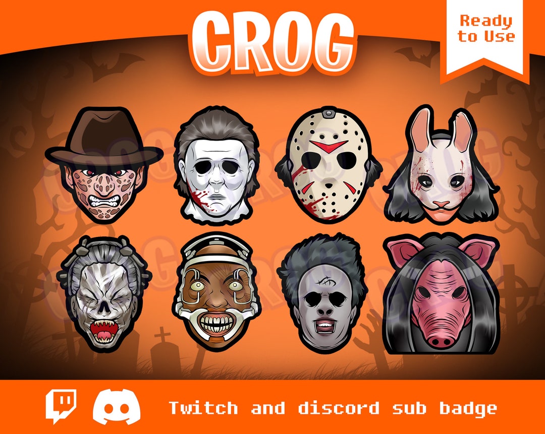Sub Badge | 8x Cute Horror Dead by Daylight Sub Badge Package | Jason ...