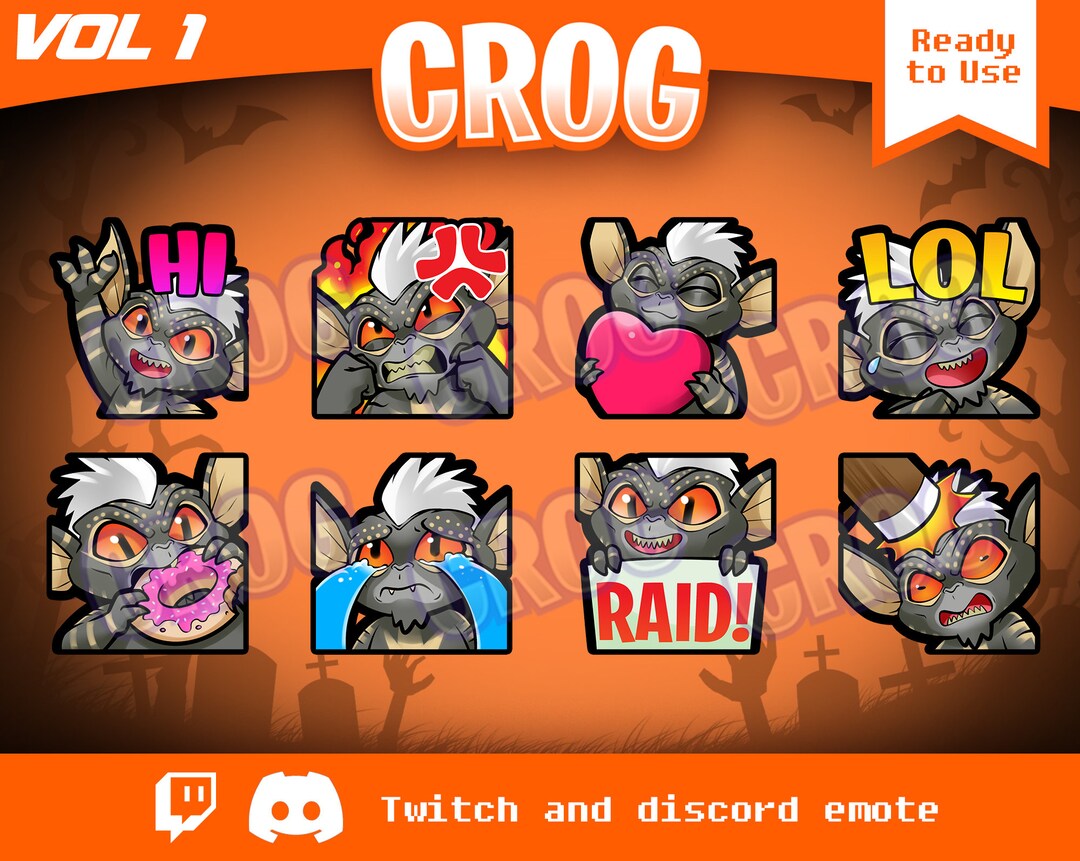 8x Cute Horror Stripe Package | Cute Emote | Horror Emote | Chibi Emote ...