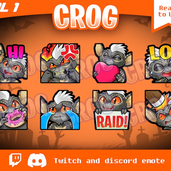 Twitch Gremlin Emote - Etsy UK