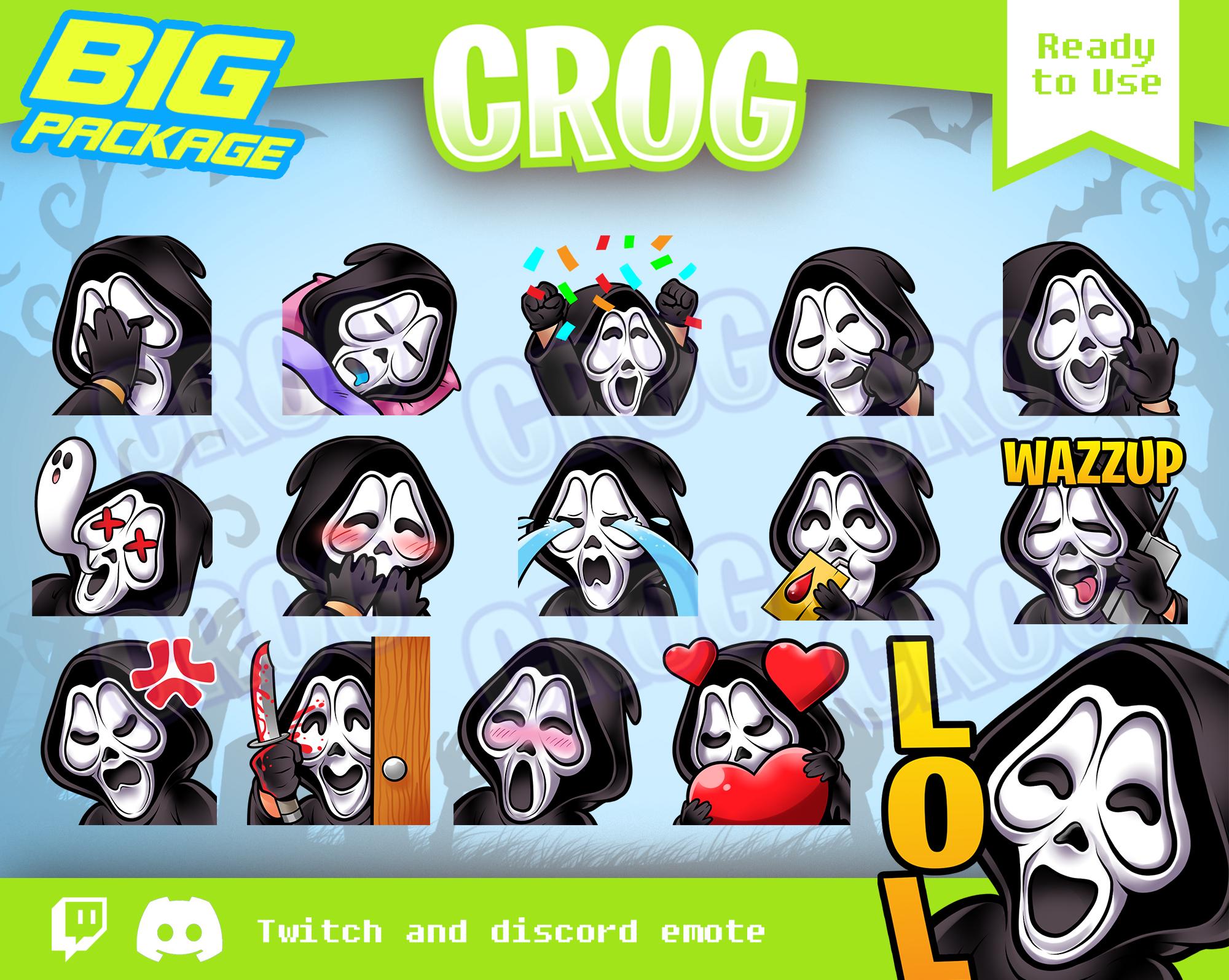 Twitch Emote | 16 BIG PACKAGE Cute Horror Emote | Ghost Scream Emote - Etsy