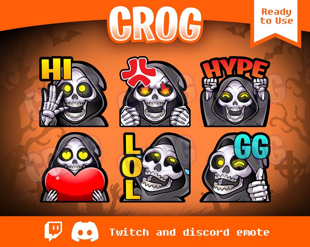 Twitch Emote | 6x Cute Horror Reaper Emotes Package | Jason Emote ...