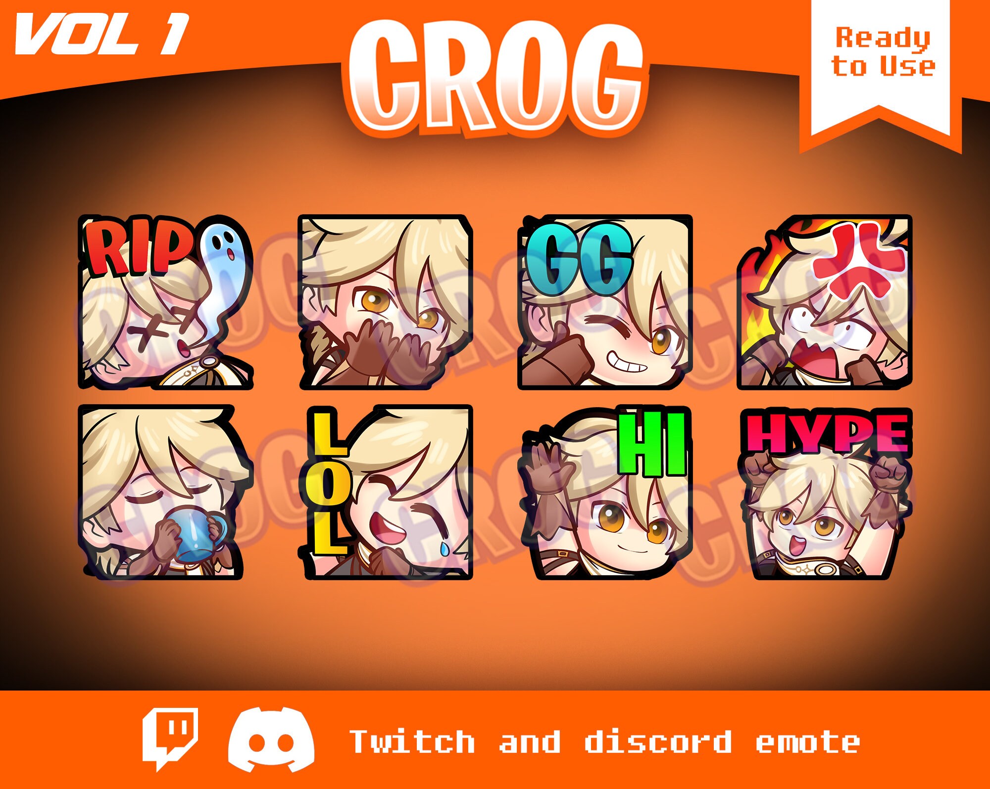 Twitch Emote | 8x Genshin Impact Aether Emotes Package - Etsy