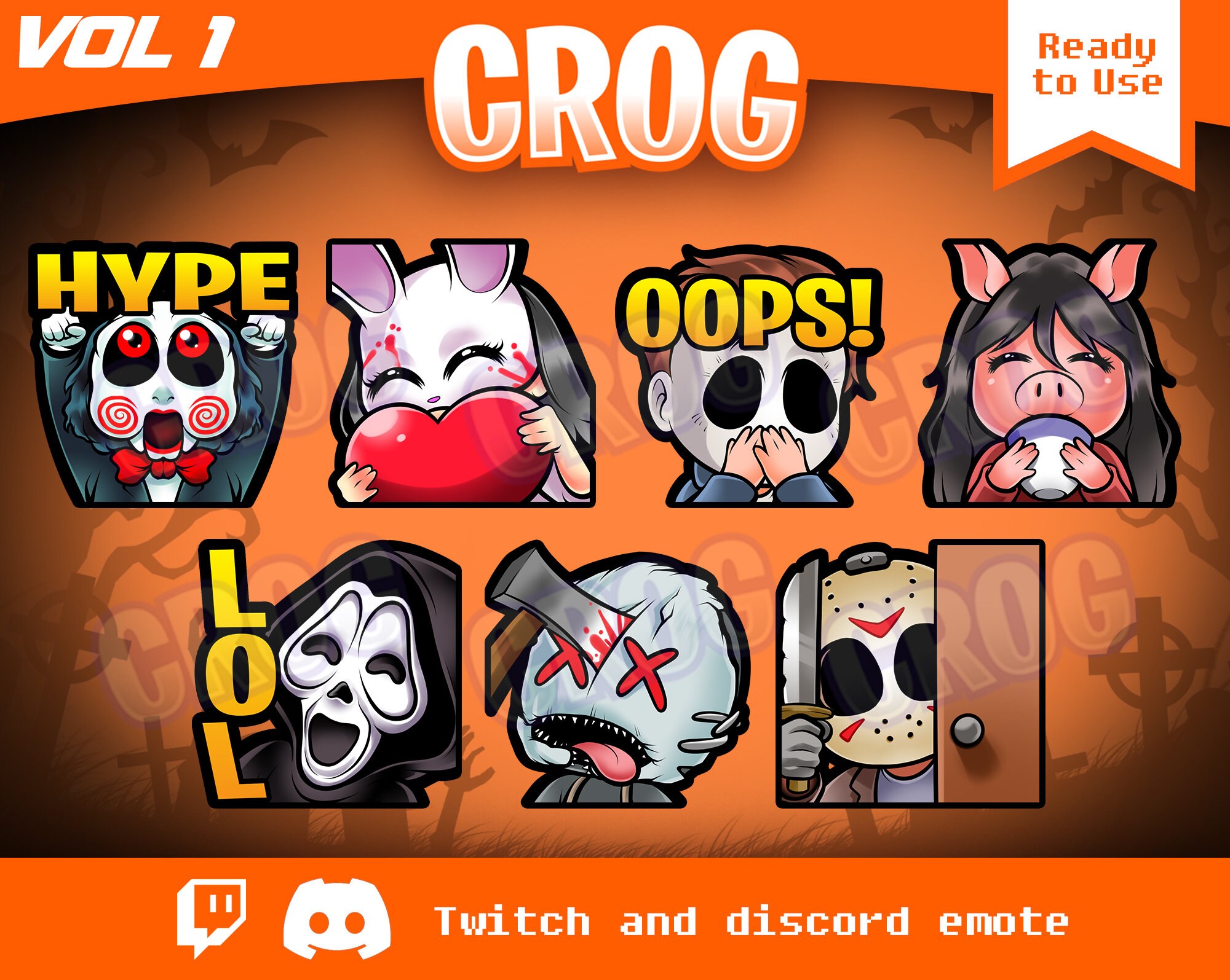 Custom Cute Emotes, Emojis, Sticker for Twitch/discord - Etsy