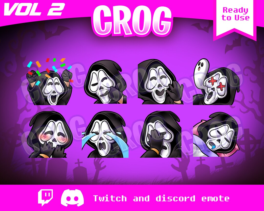 Twitch Emote Volume 2 8x Cute Horror Twitch Emotes Package - Etsy