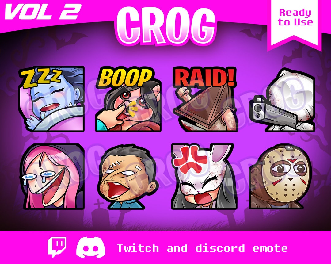 Twitch Emote | 7x Cute Horror Dead by Daylight Emotes Package ...