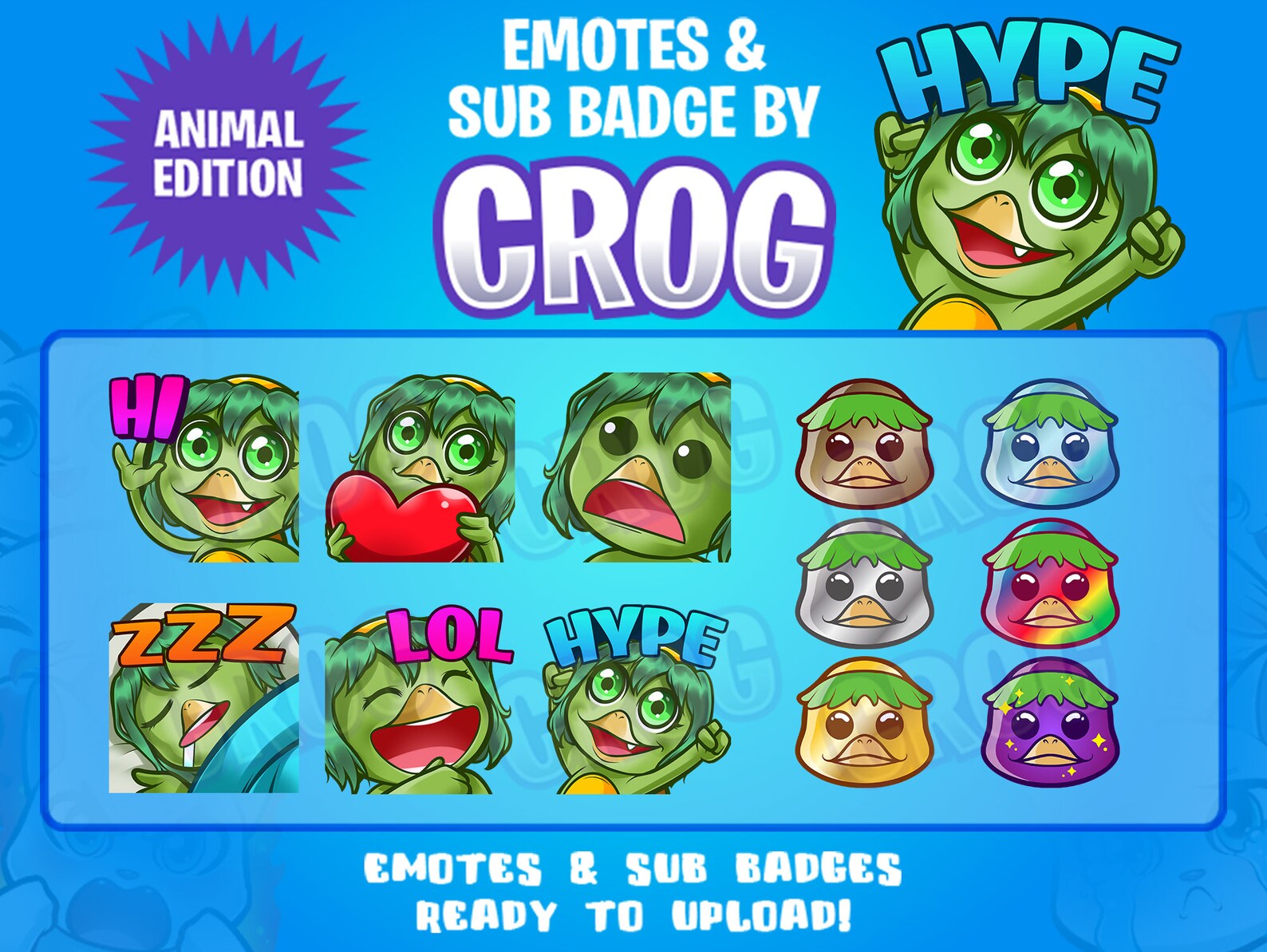 Cute Kappa Twitch Emotes and Sub Badge Bundle - Etsy