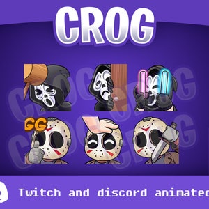 Premade Animated Emote Package Ghostface Jason Emotes Animated Twitch ...