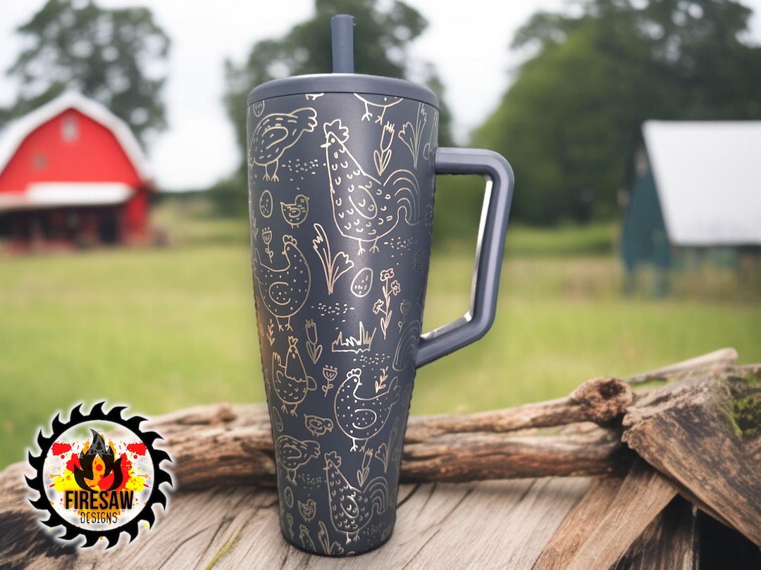 Chicken Mama Brumate Era Tumbler: Laser Engraved Chicken Doodle Design ...