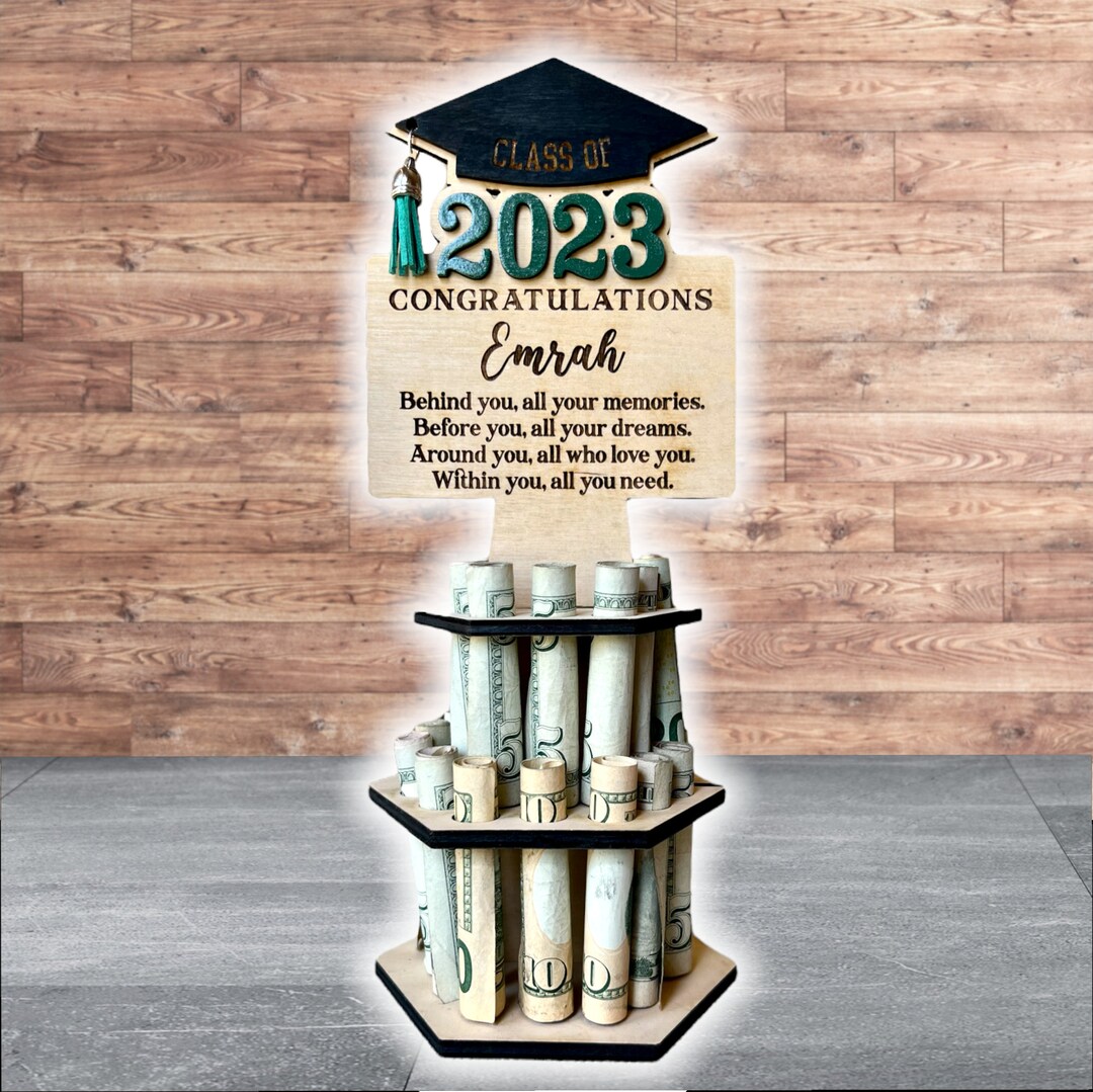 Hexagonal Graduation Money Cake Tower Holder Customizable Graduation ...