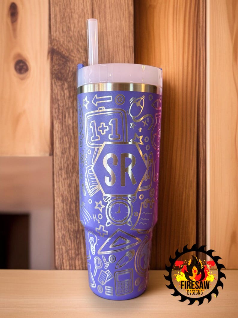 Personalized Stanley Teacher Doodles Engraved Travel Tumbler 30 or 40oz ...