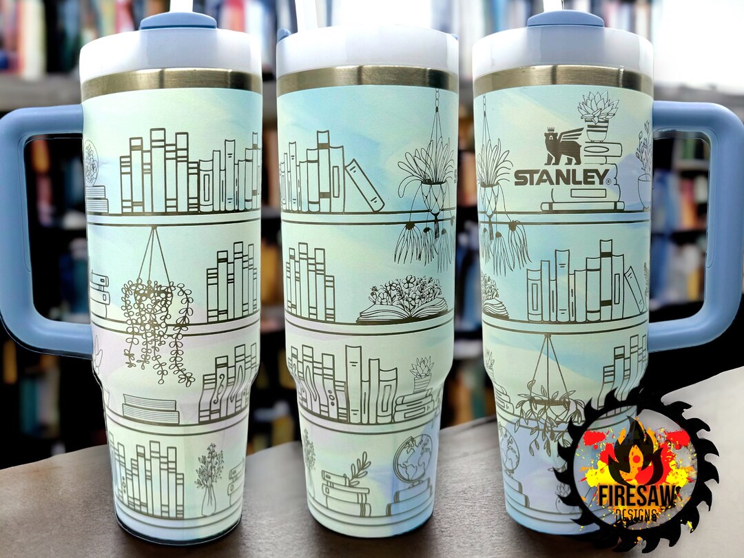 Authentic Stan 30oz or 40oz Travel Quencher Tumbler Bookshelf With ...
