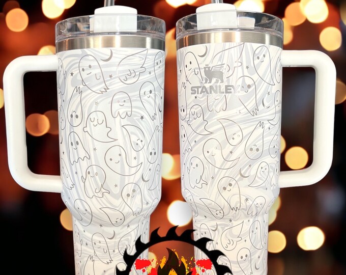 40oz Stanley Quencher Ghost Stanley Tumbler Halloween - Etsy