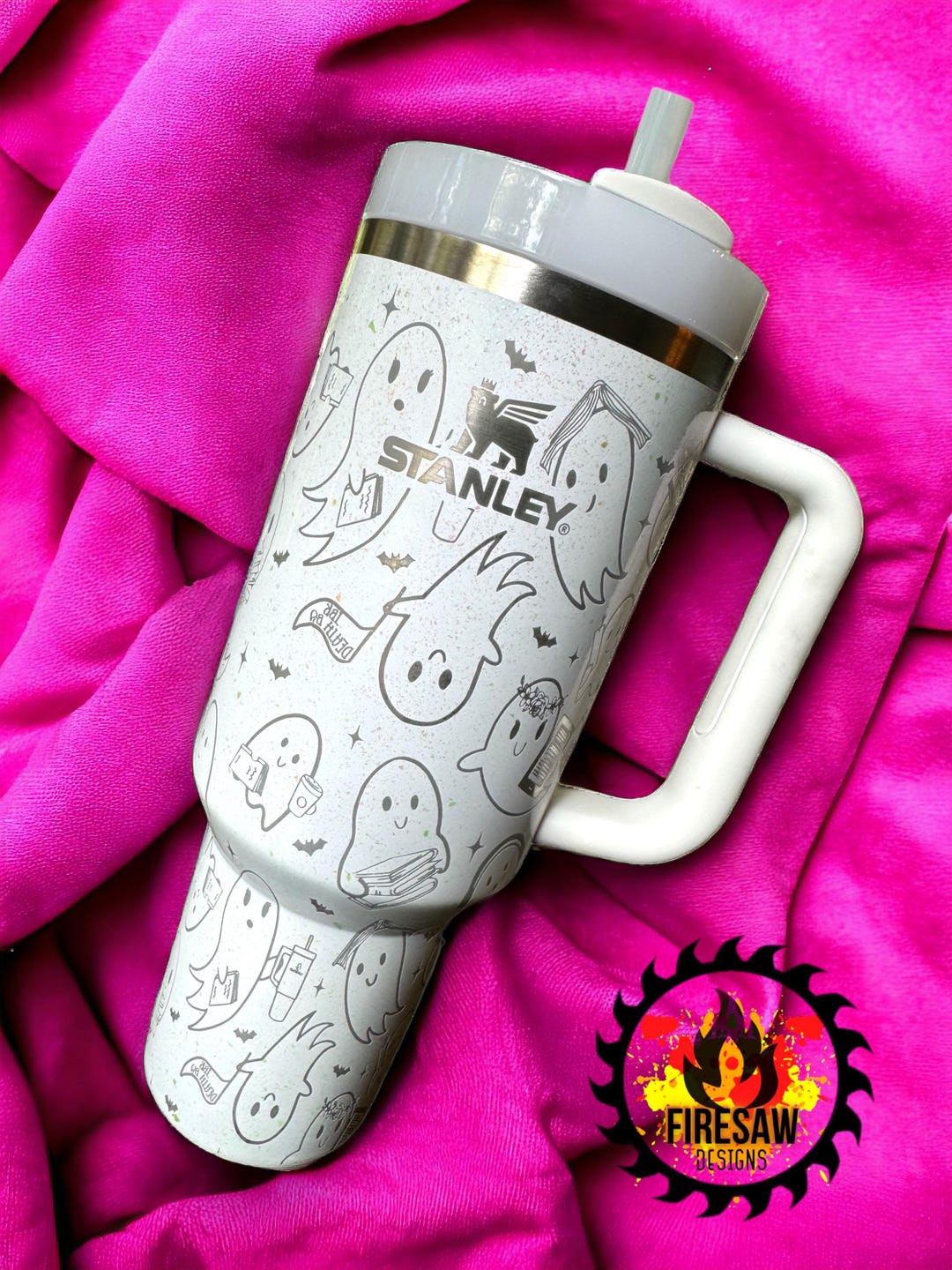 Authentic Stanley Travel Quencher Tumbler-cute Ghosts Reading-bookish ...