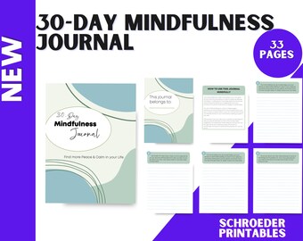 30-day Mindfulness Journal - Etsy