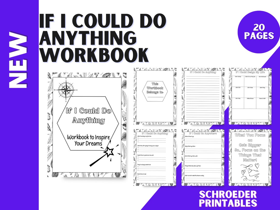 If I Could Do Anything Coloring Workbook Journal, Dream Inspiration ...