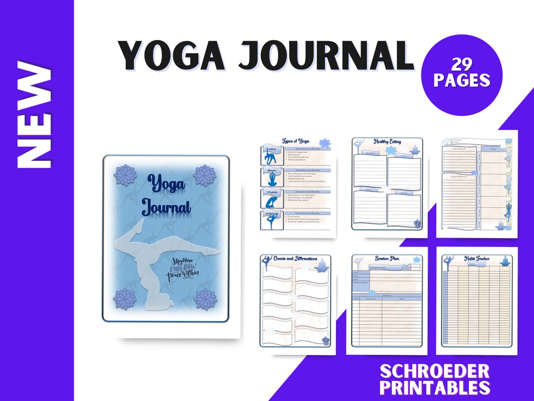 Yoga Printable Journal, Personal Development Journal, Meditation ...