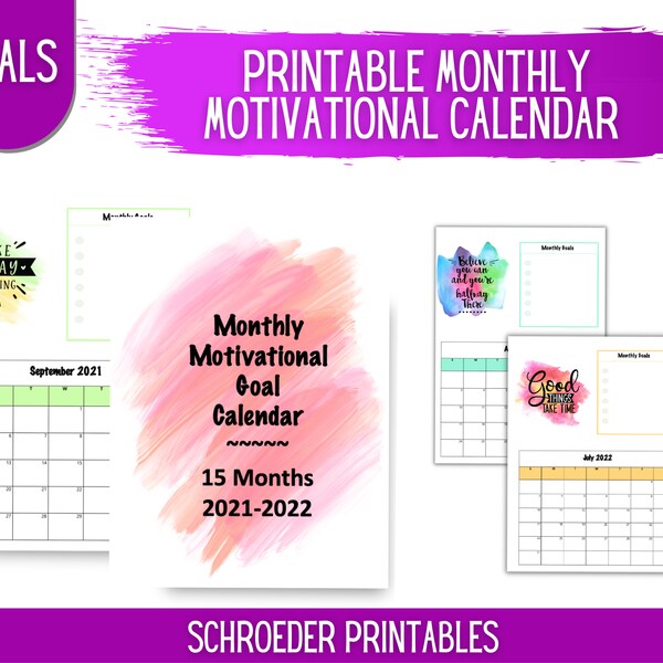 2022 Motivational Calendar - Etsy
