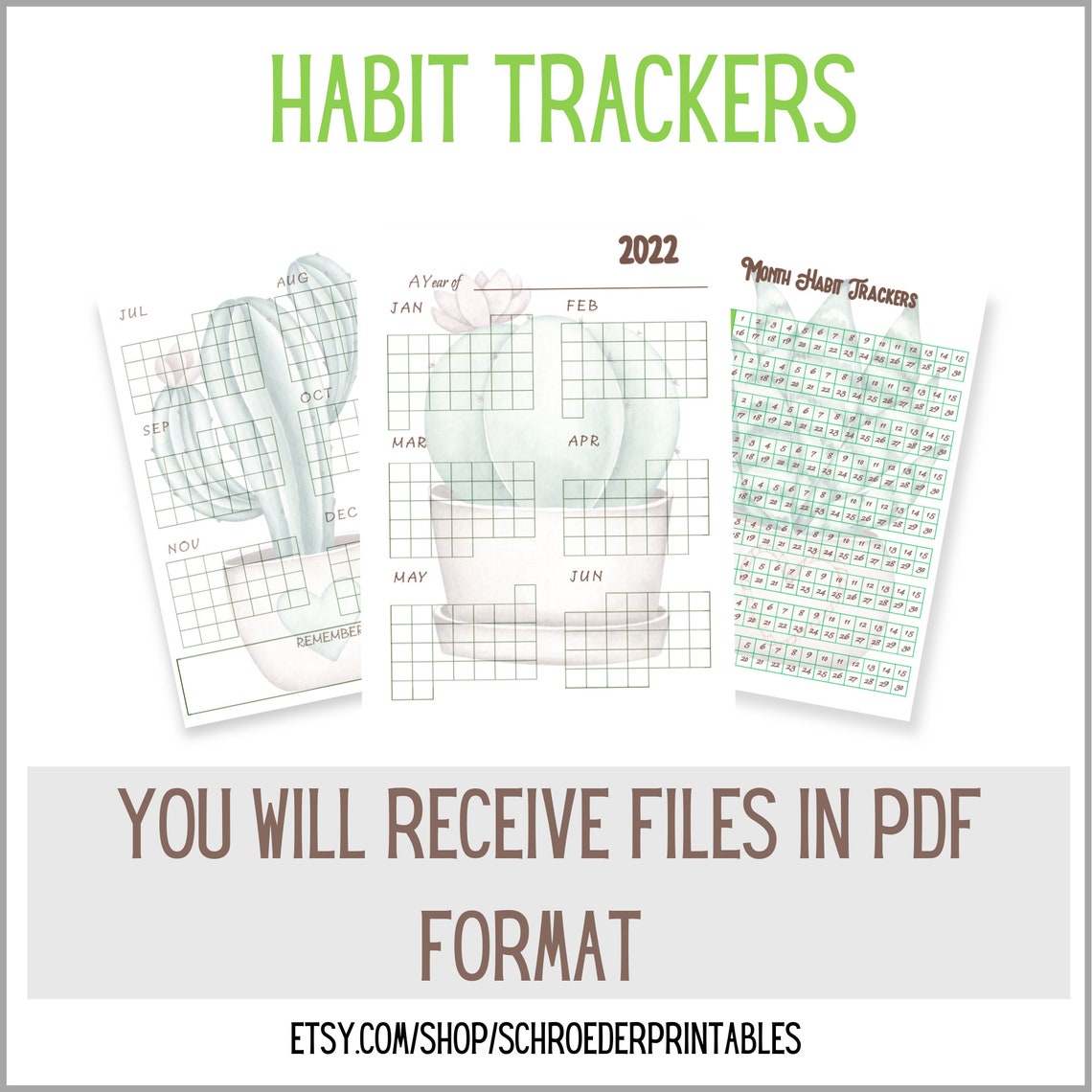 Healthy Habit Tracker Printable Tracker Habit Tracker - Etsy