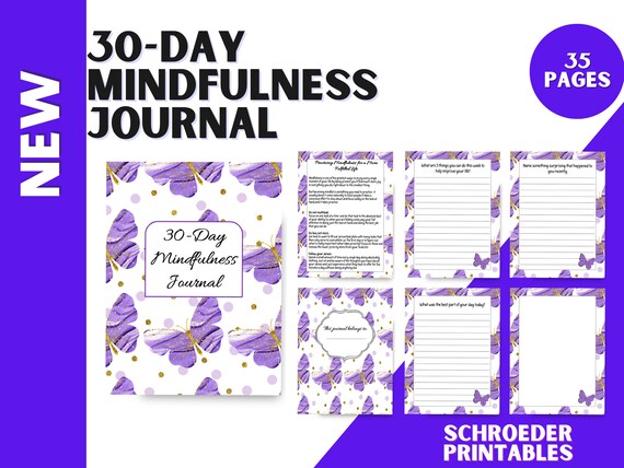 Mindfulness Printable Journal Daily Prompts - Etsy