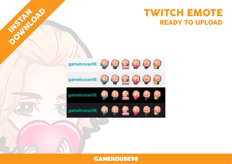 Twitch Emotes Mikey in Chibi Style (blonde Hair. Gray Eyes), Twitch ...
