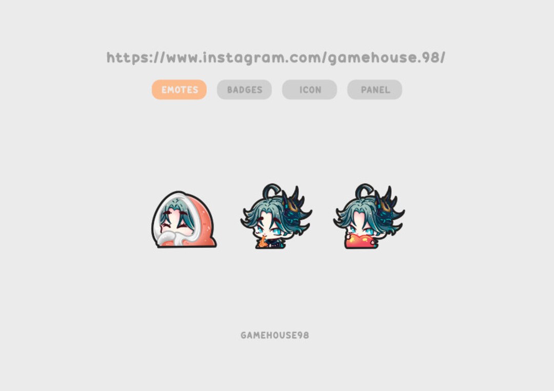Twitch Emotes Xiao , Twitch Emote Pack Kawaii - Etsy