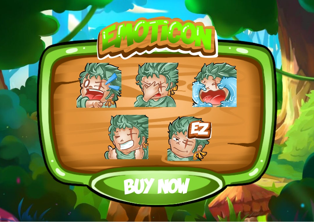 Twitch Emotes Zoro, Twitch Emote Pack Kawaii - Etsy